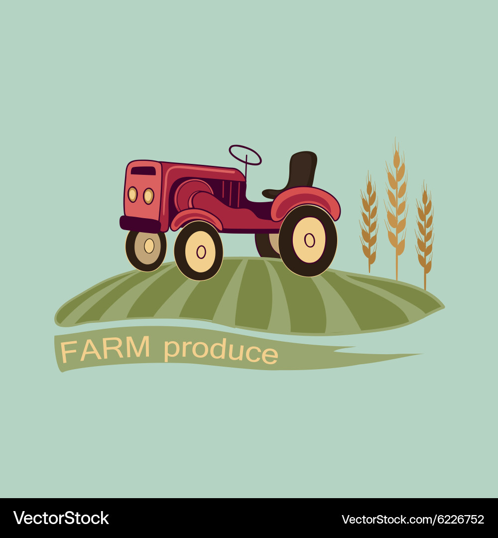 Farm logo and emblem Royalty Free Vector Image