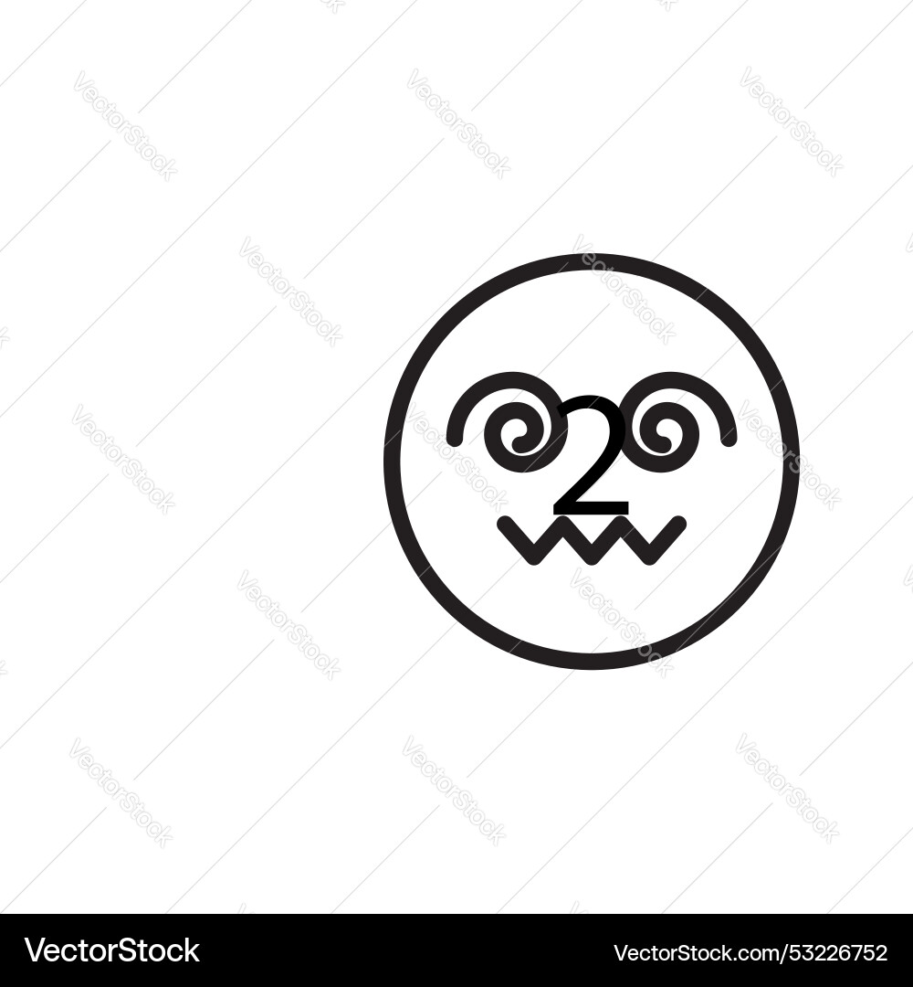 Hypnotized emoji icon set abstract eye crazy face Vector Image