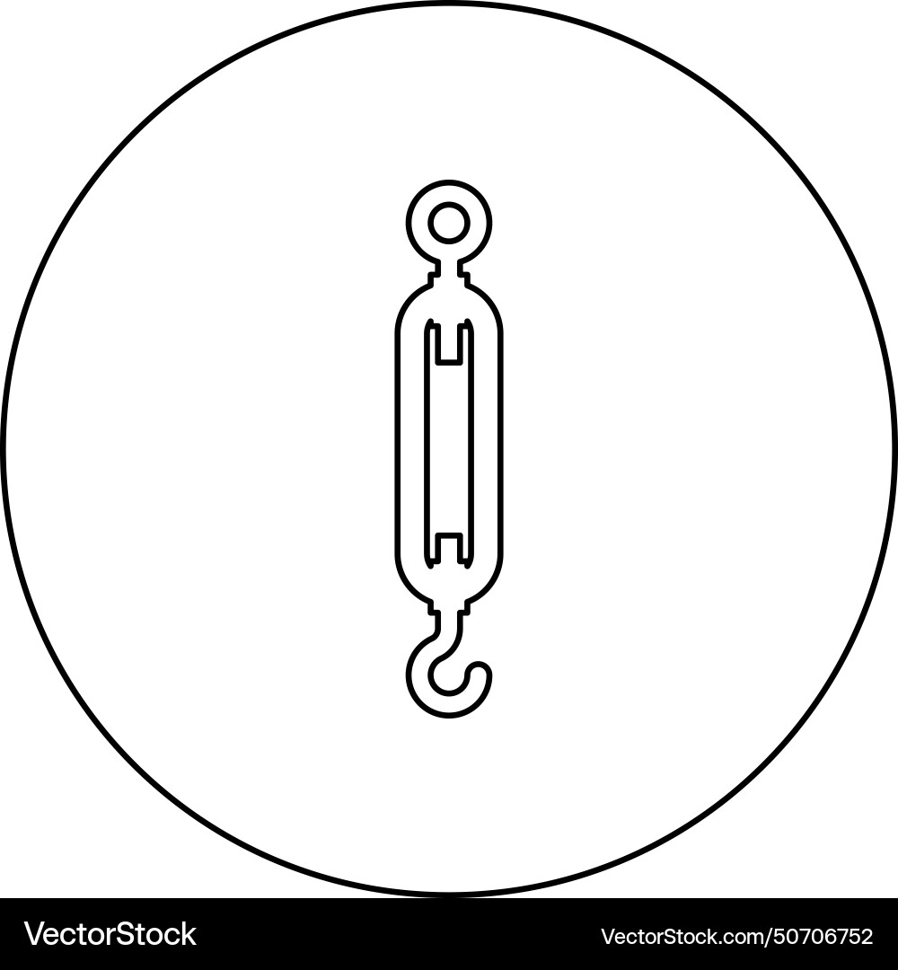 Turnbuckle tensioning wire concept hardware icon Vector Image