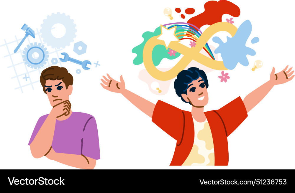 Business design thinking Royalty Free Vector Image