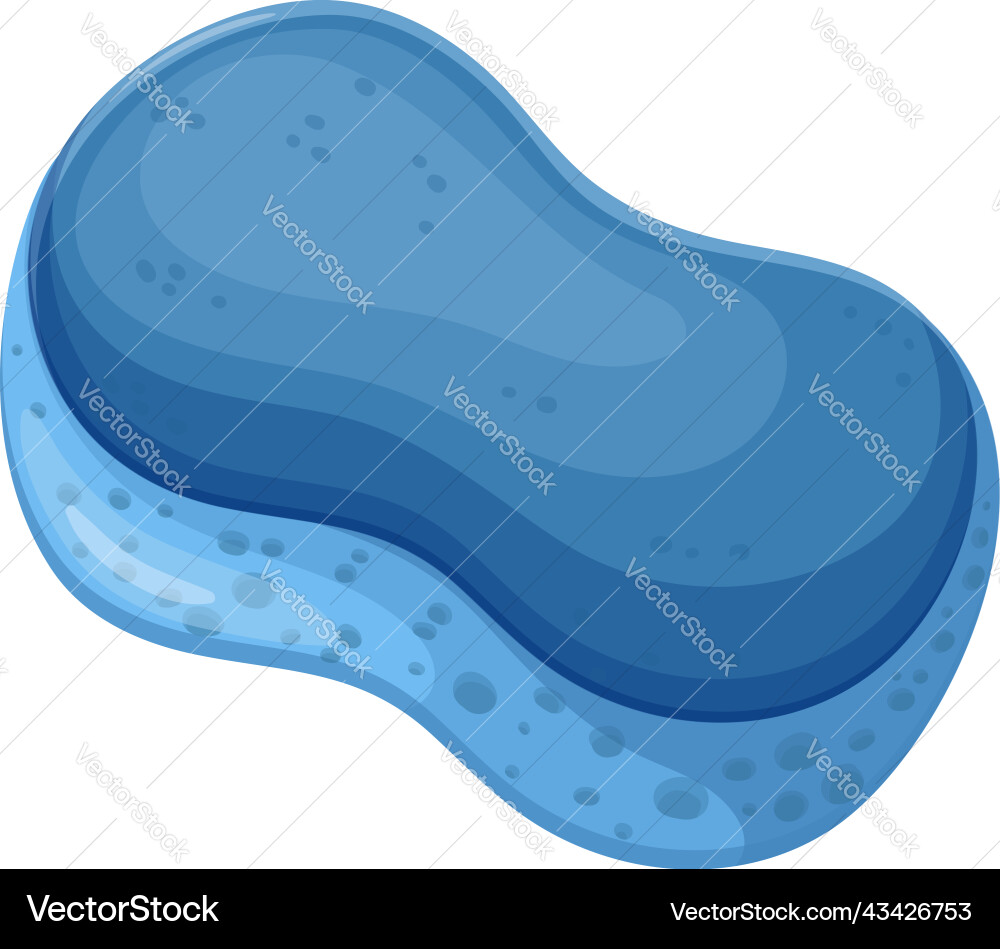Cleaning blue sponge Royalty Free Vector Image