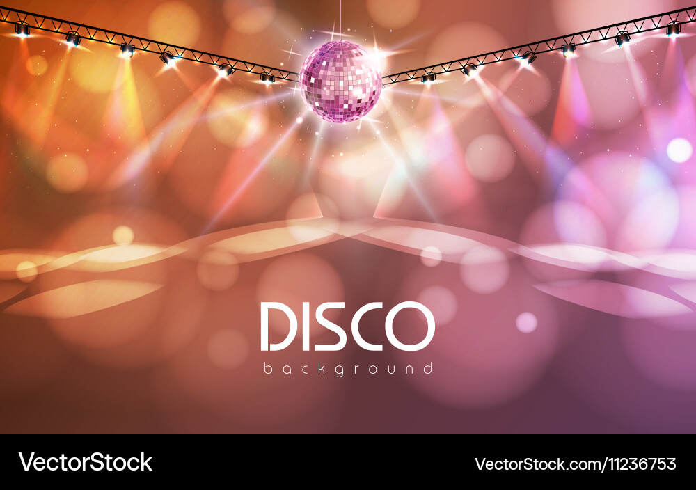 Disco ball abstract background Royalty Free Vector Image