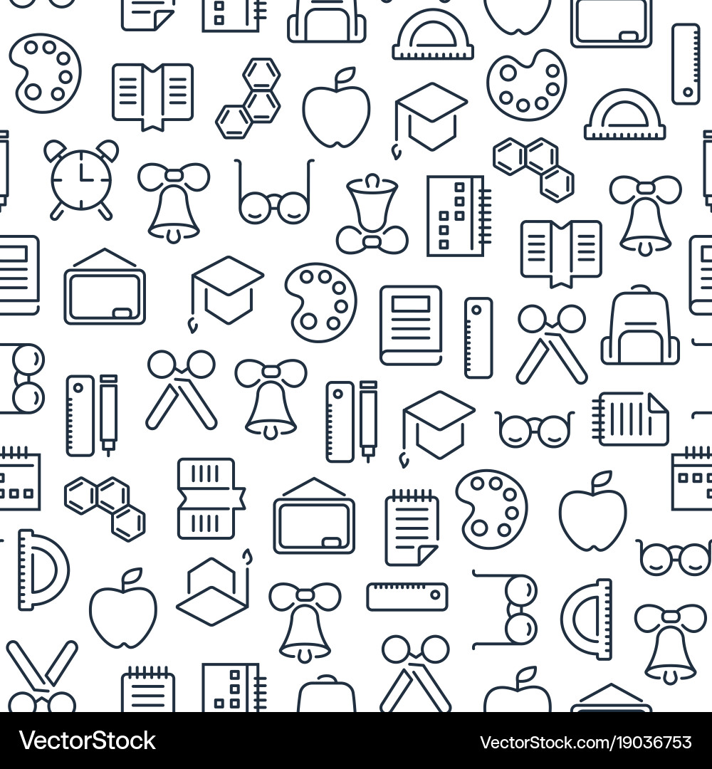 Education learning seamless pattern Royalty Free Vector
