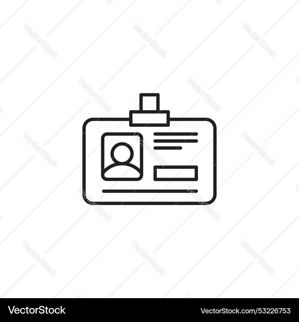 Id card icon set identification membership badge Vector Image