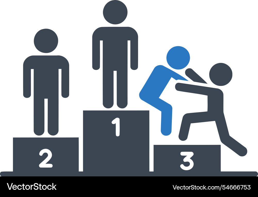 Heben Teamkollege Podium Icon Lizenzfreies Vektorbild