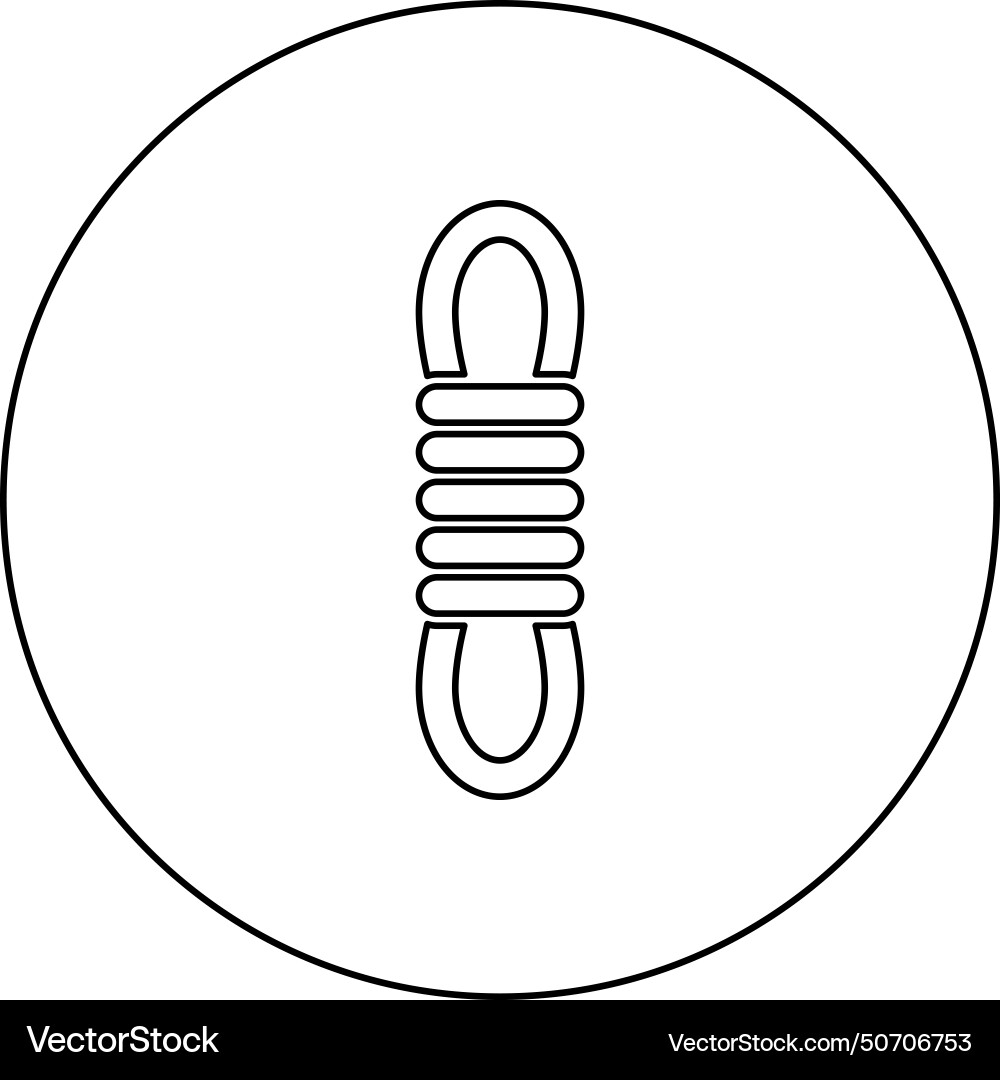 Rope climber hank bunch coil mountaineering Vector Image