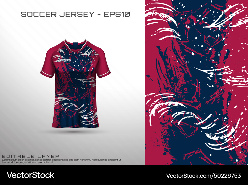 Sports jersey design Royalty Free Vector Image