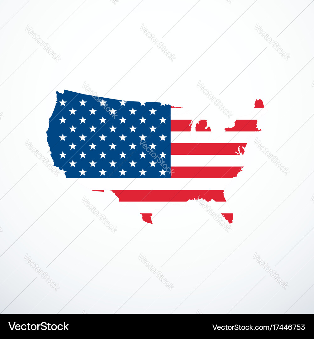 Usa map icon Royalty Free Vector Image - VectorStock