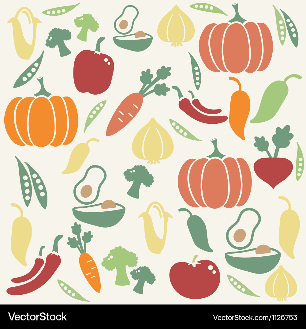 Vegetable pattern Royalty Free Vector Image - VectorStock