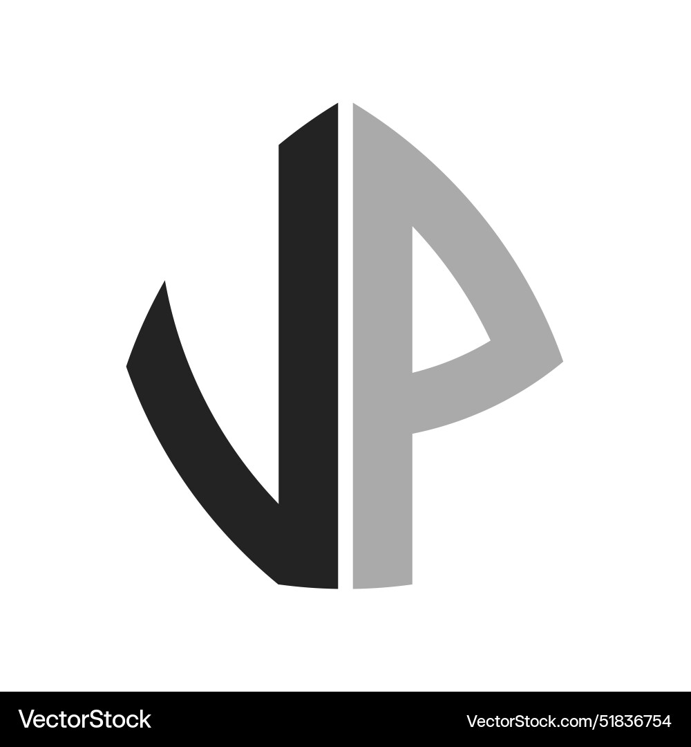 Modern creative vp logo design letter vp icon for Vector Image