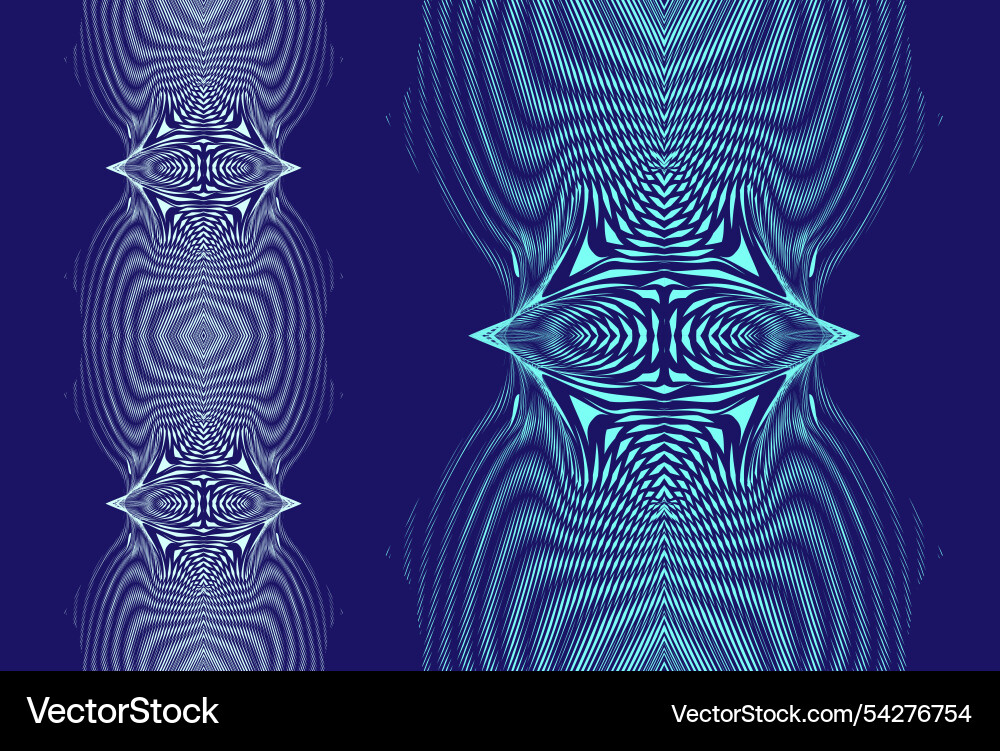 Seamless ornamental border with grid optical Vector Image