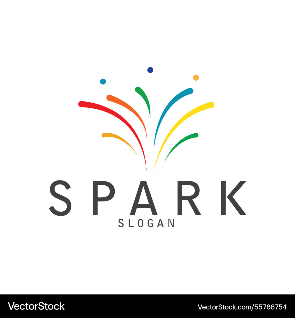 Simple firework logo vektor design Royalty Free Vector Image