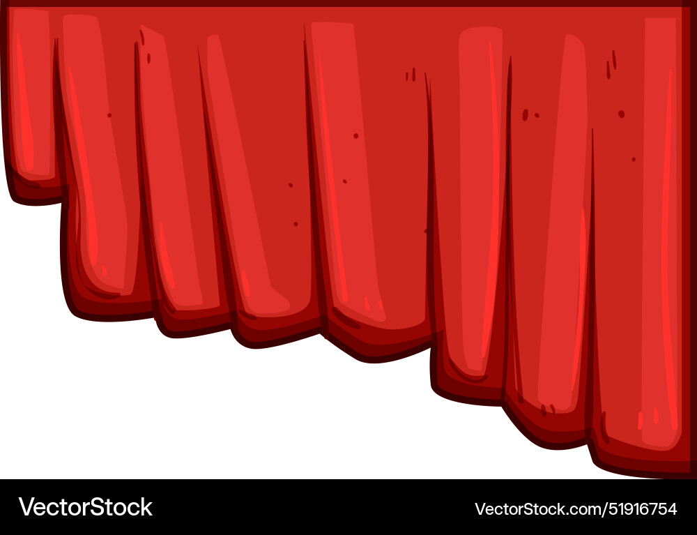 Theater red curtain cartoon Royalty Free Vector Image