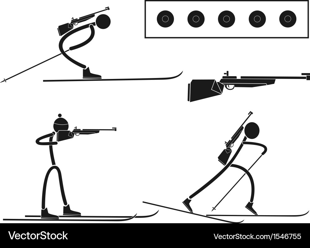 Biathlon Royalty Free Vector Image - VectorStock
