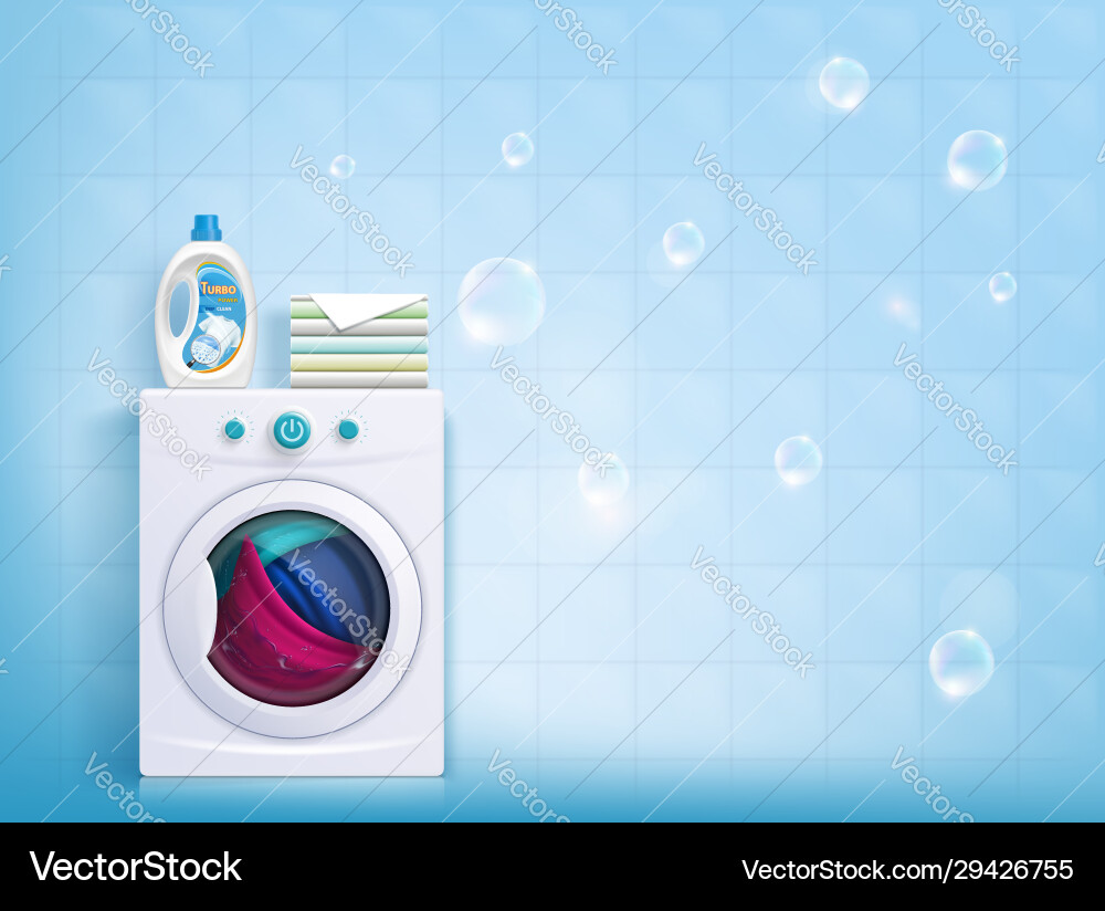 Bottle liquid washing powder Royalty Free Vector Image