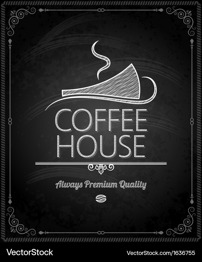 Chalkboard coffee Royalty Free Vector Image - VectorStock