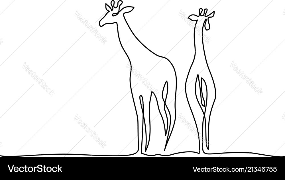 Giraffe walking symbol Royalty Free Vector Image