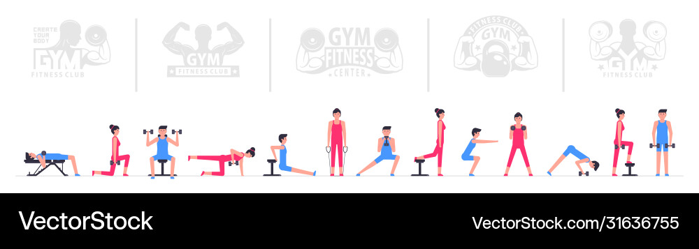 Gym interior Royalty Free Vector Image - VectorStock