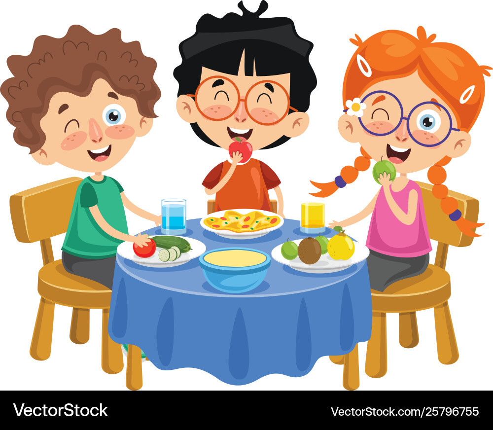 Kid cooking meal Royalty Free Vector Image - VectorStock