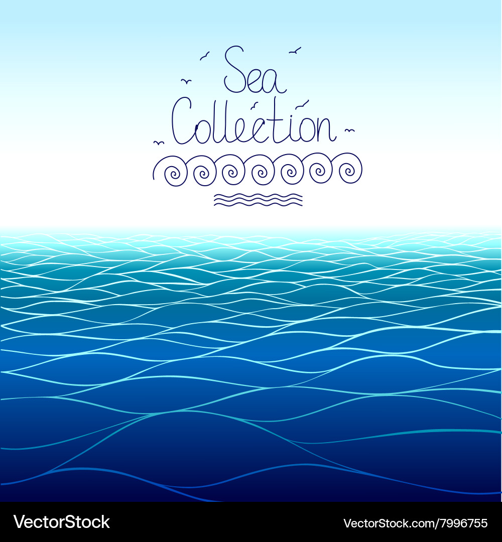 Seamless horizontal sea background Royalty Free Vector Image