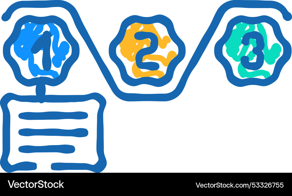Streamlining business process icon doodle Vector Image