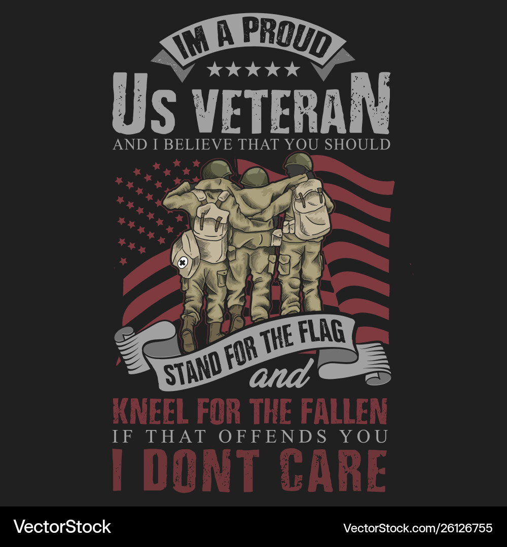 Us veteran solid soldier Royalty Free Vector Image