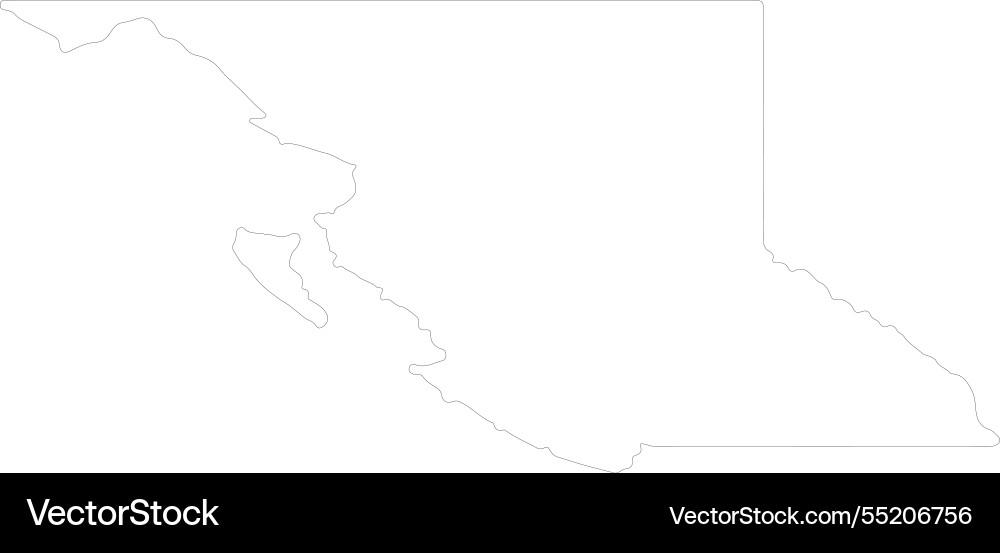 British columbia canada outline map Royalty Free Vector