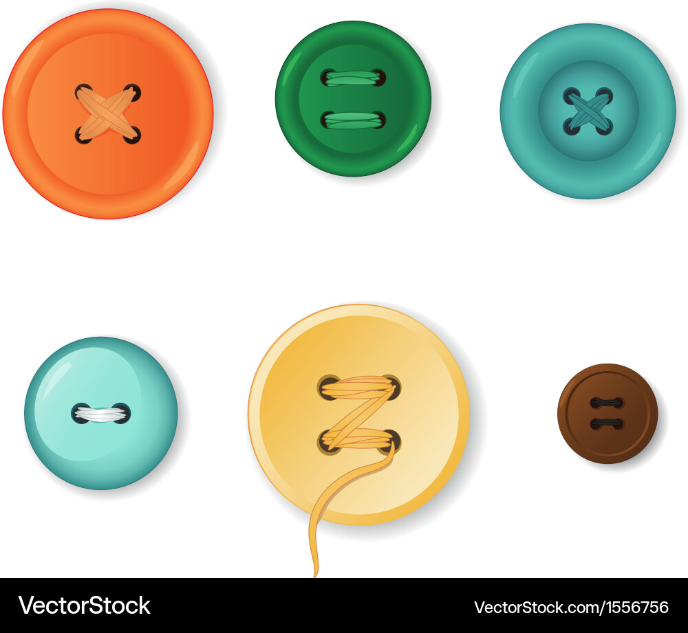 Clothing buttons Royalty Free Vector Image - VectorStock