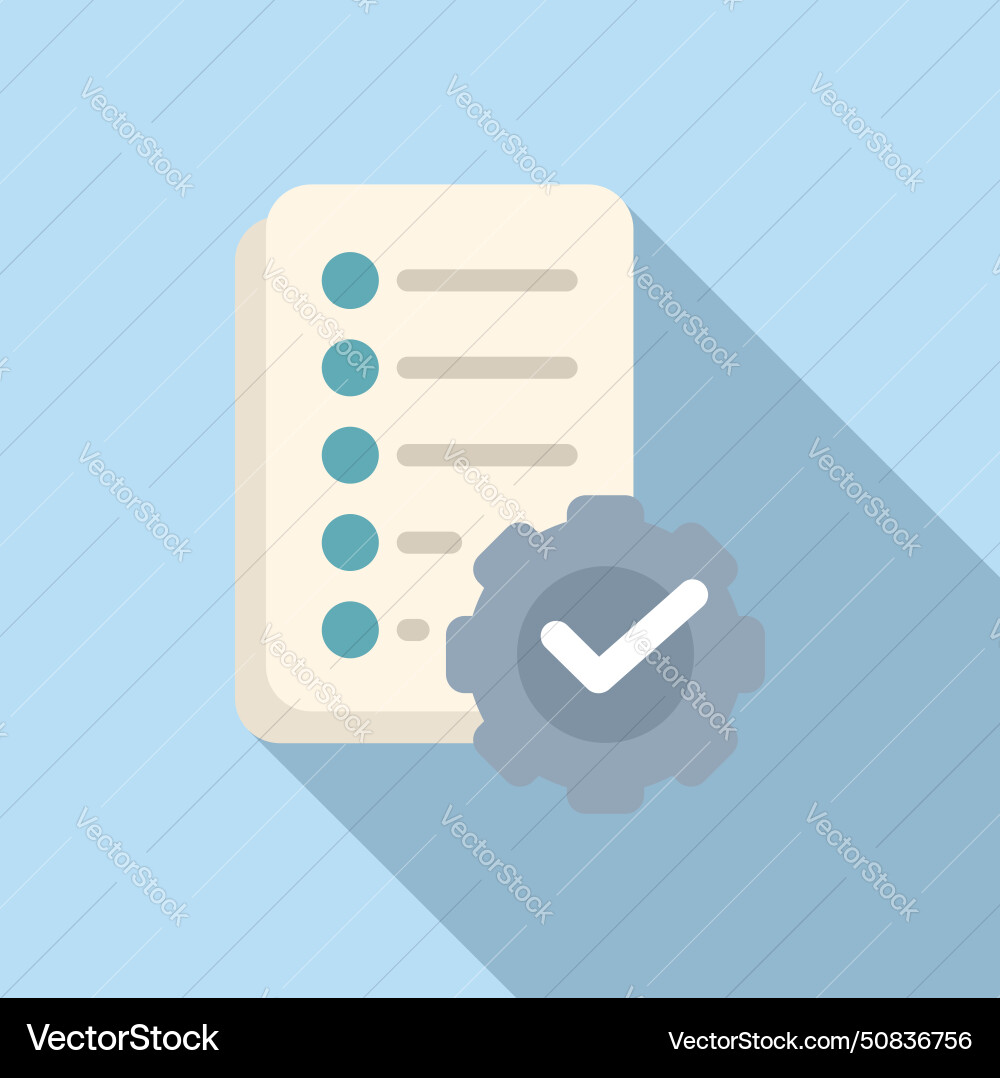 Control search document icon flat Royalty Free Vector Image