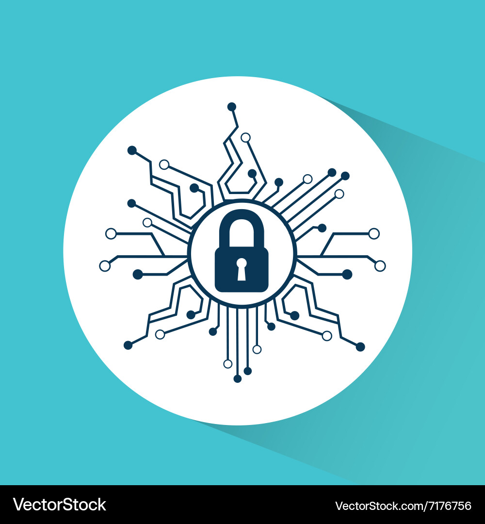 Cyber security design Royalty Free Vector Image