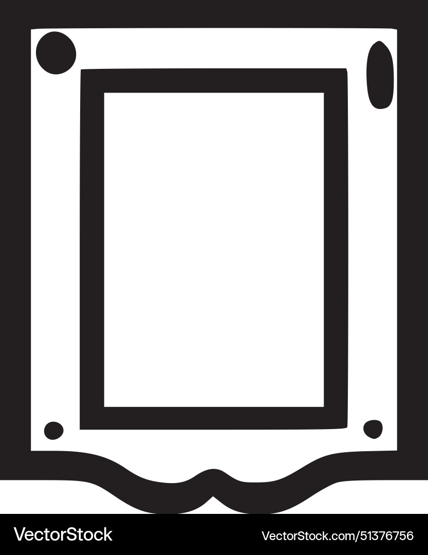 Frame - black and white isolated icon Royalty Free Vector