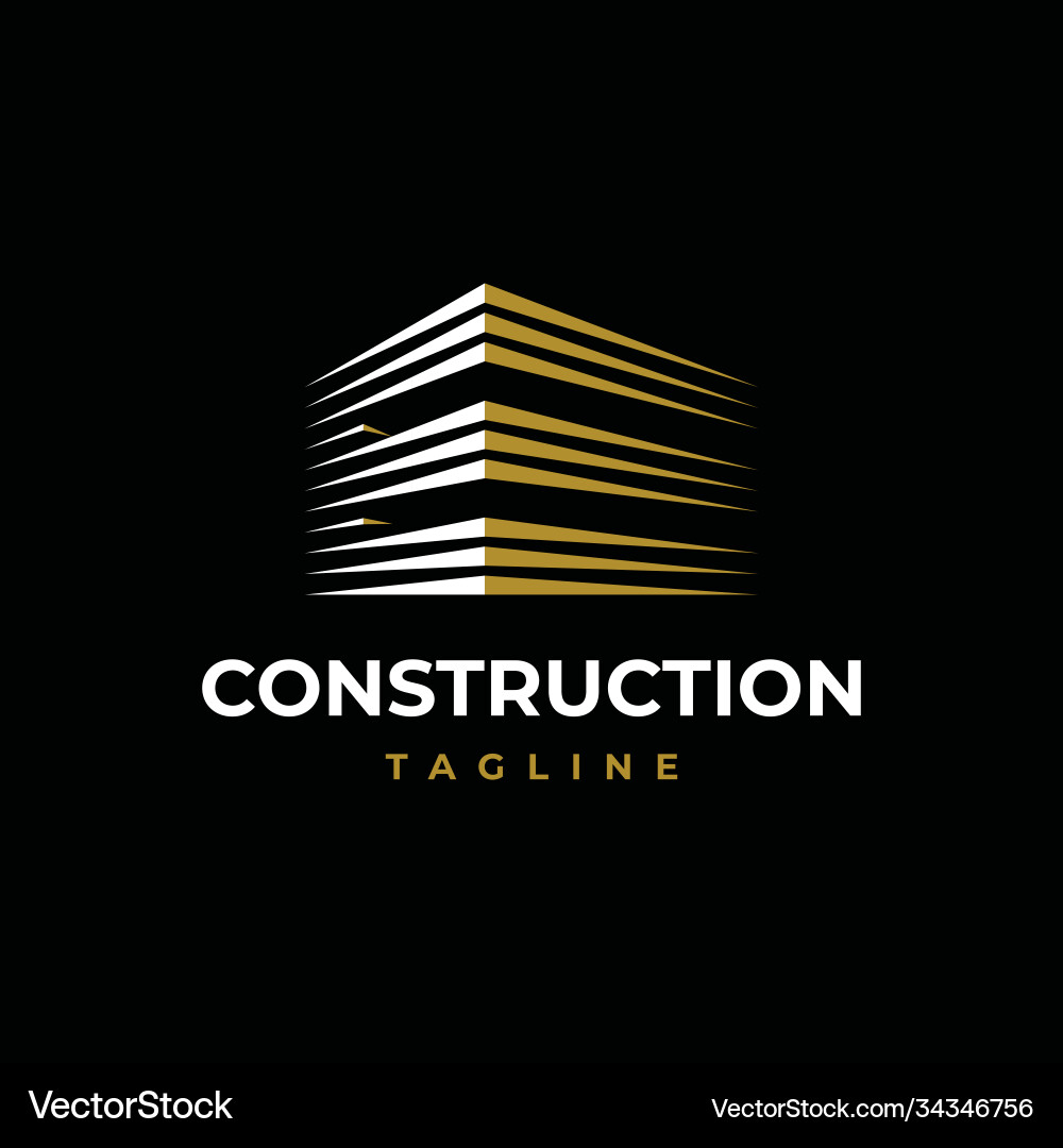 Letter E Building Logo Template Royalty Free Vector Image