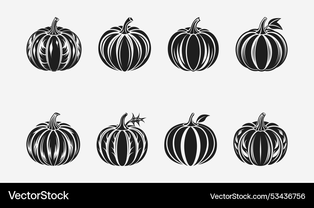 Pumpkin silhouette Royalty Free Vector Image - VectorStock