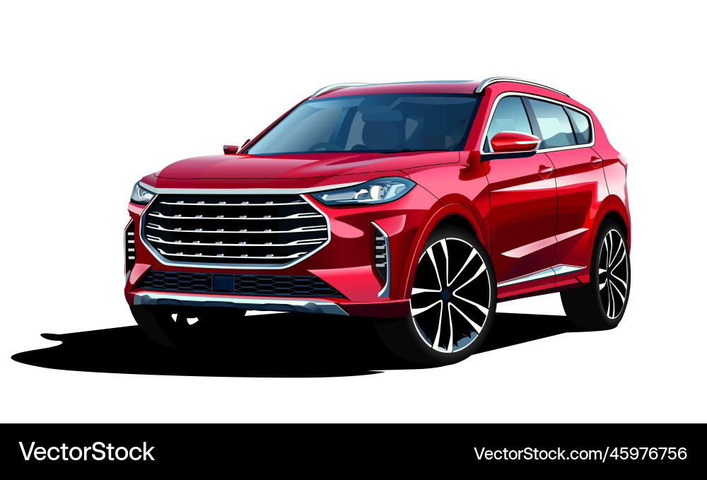 Realistic suv Royalty Free Vector Image - VectorStock