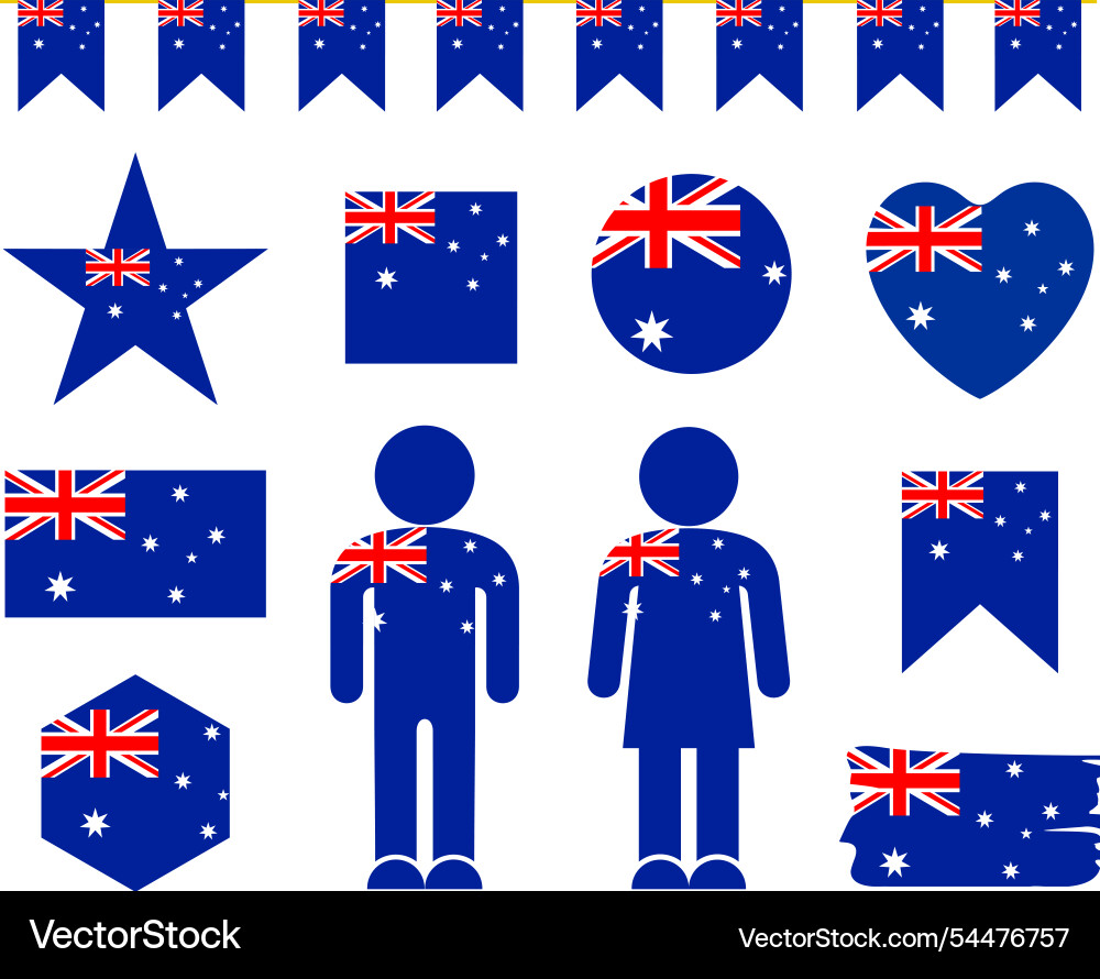 Australia flag Royalty Free Vector Image - VectorStock