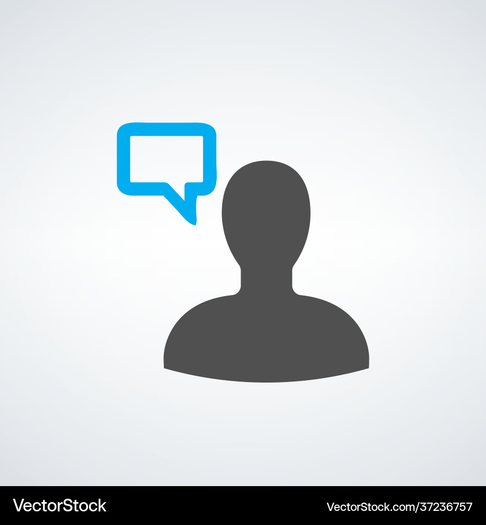 Chat bot profile icon male avatar man silhouette Vector Image