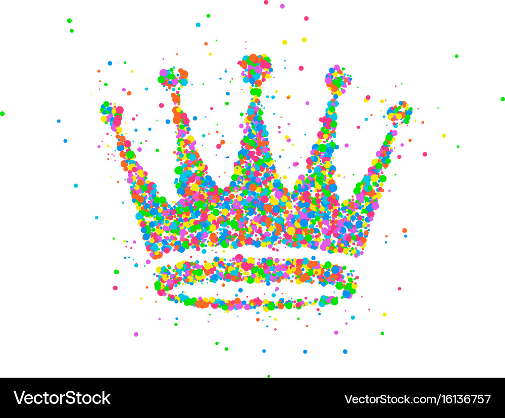 Colorful Crown Symbol Royalty Free Vector Image