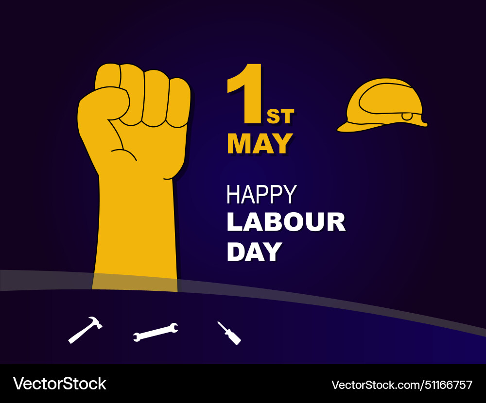 Happy labour day Royalty Free Vector Image - VectorStock