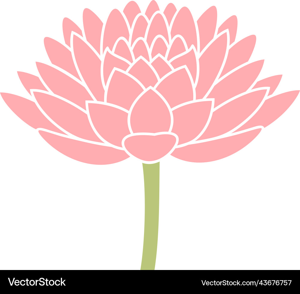 Lotus flower Royalty Free Vector Image - VectorStock
