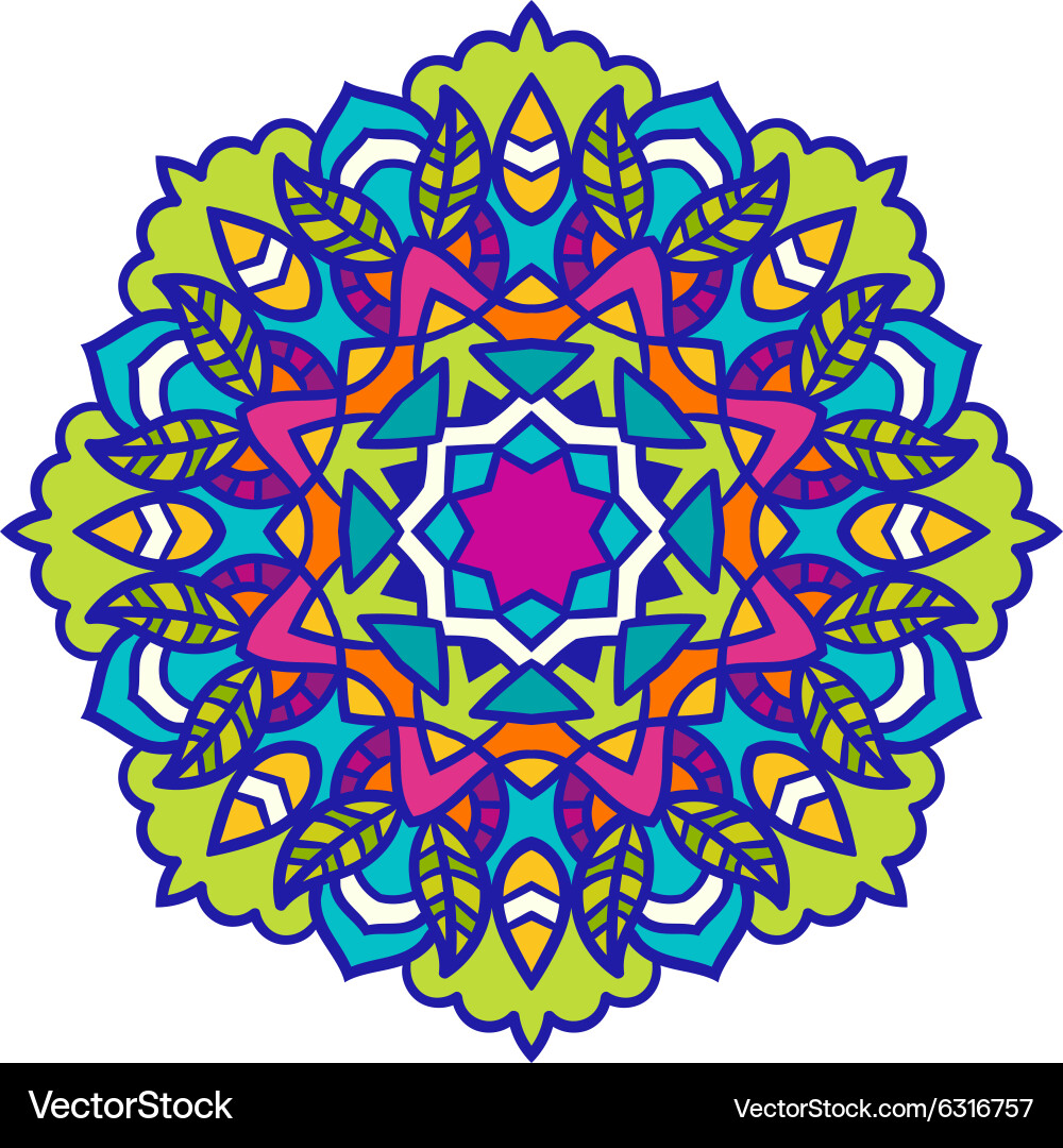 Mandala ornament Royalty Free Vector Image - VectorStock