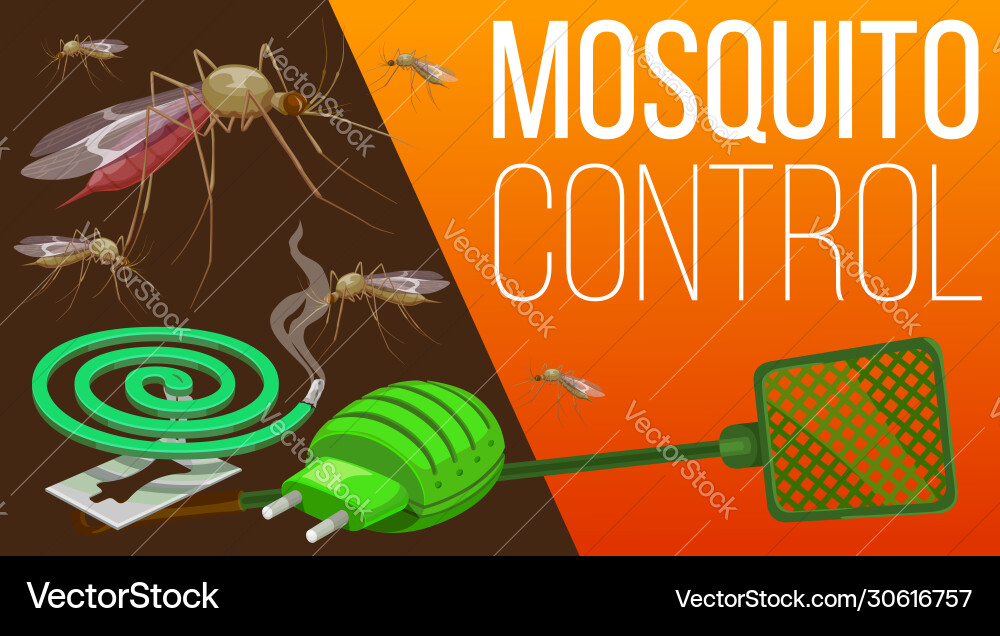 Mosquito fumigation pest control disinsection Vector Image
