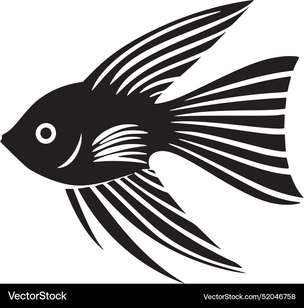 Angelfish - minimalist and flat logo Royalty Free Vector