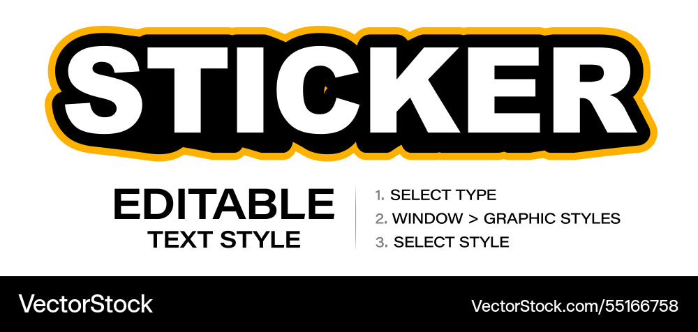 Bold sticker graphic style for headline high Vector Image