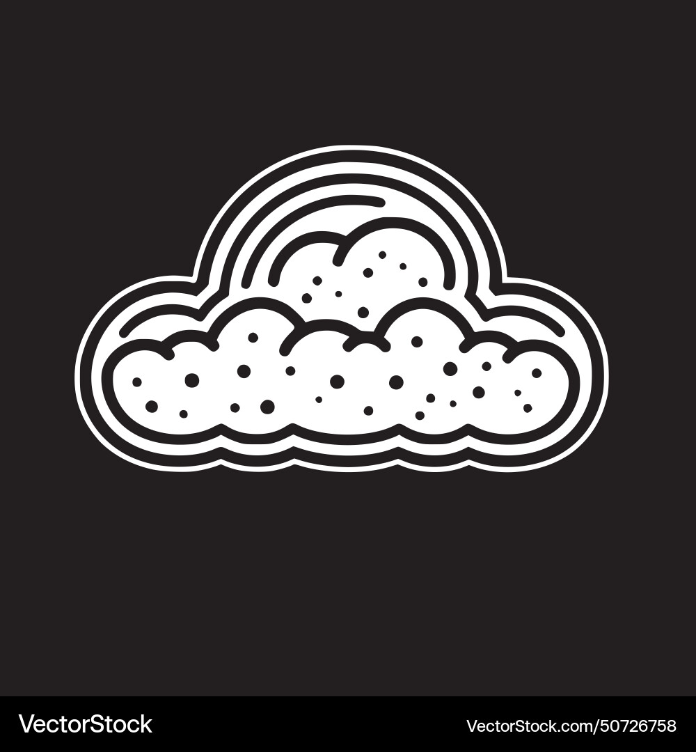 Cloud - minimalist and simple silhouette Vector Image