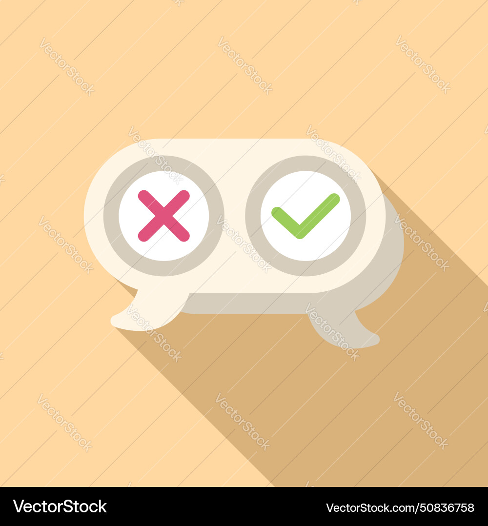Declined approved form icon flat rule Royalty Free Vector