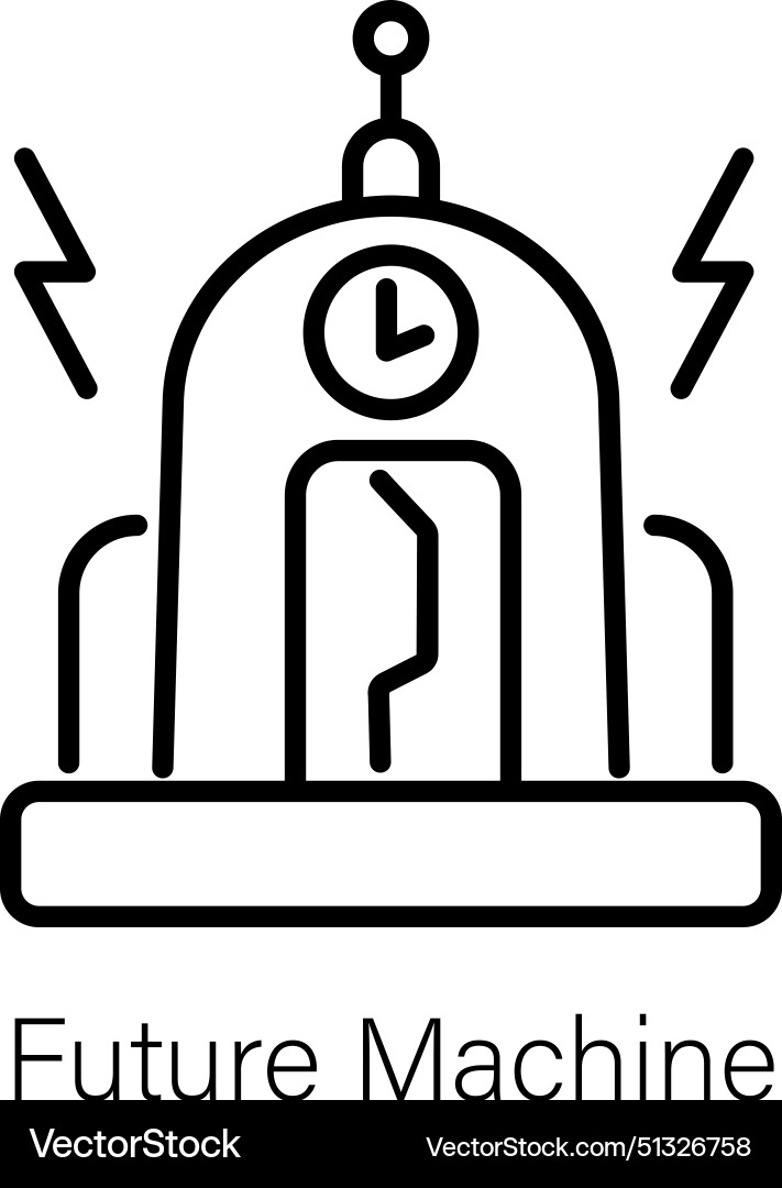 Future machine Royalty Free Vector Image - VectorStock