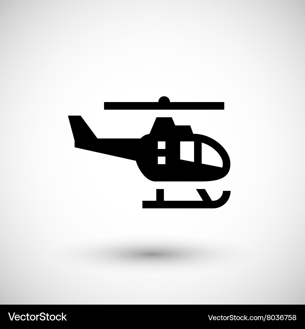 Helicopter symbol icon Royalty Free Vector Image