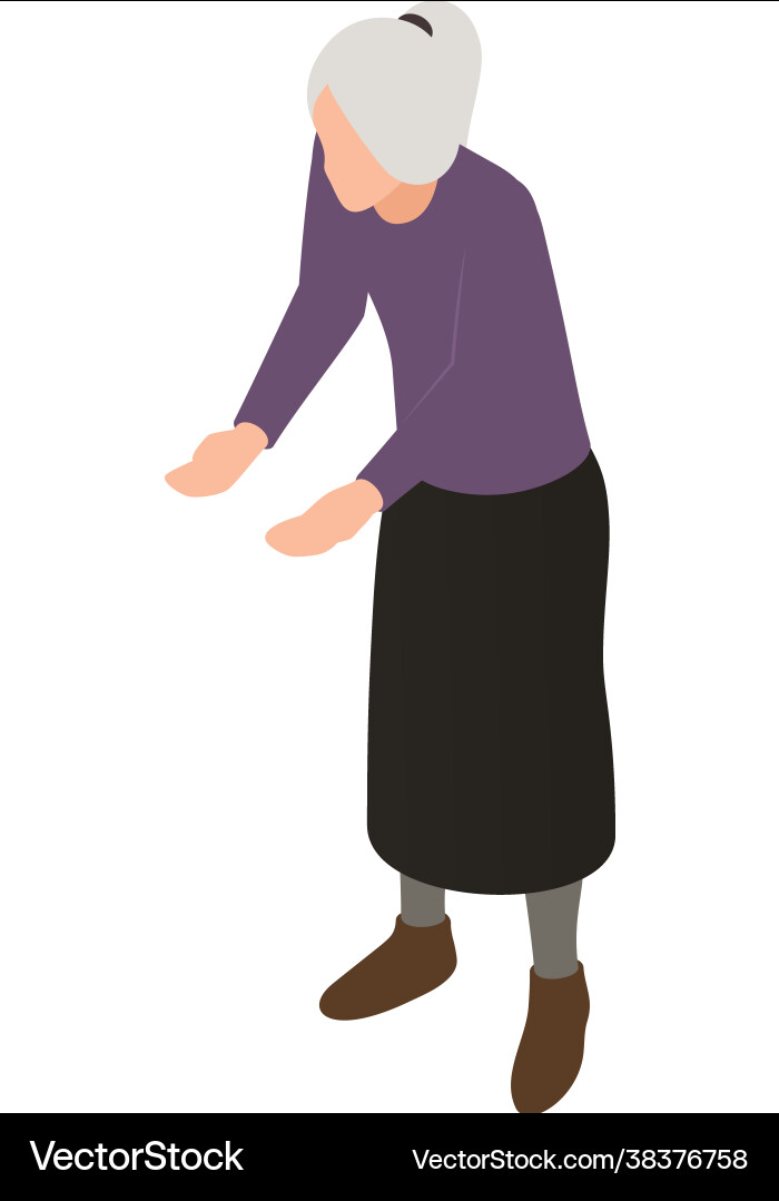 Isometric poor woman Royalty Free Vector Image