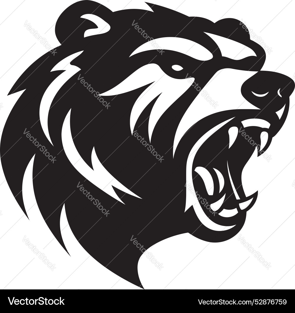 Bear dynasty badge bear heraldic insignia Vector Image