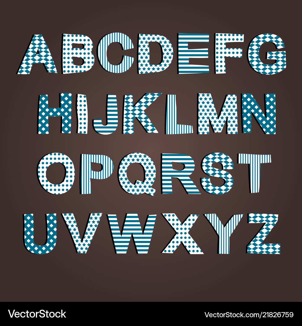 Decorative font set Royalty Free Vector Image - VectorStock